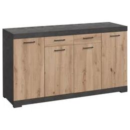 Kommode FMD "Bristol" Sideboards Gr. B/H/T: 160cm x 89,9cm x 49,9cm, 2 St., braun (matera / artisan eiche) Breite 160 cm