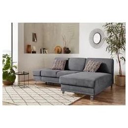 Sit & More Ecksofa SIT&MORE "Clio L-Form" Sofas Gr. B/H/T: 246 cm x 89 cm x 165 cm, Luxus-Microfaser Paris, Recamiere rechts, ohne Bettfunktion-ohne Bettkasten, grau wahlweise mit Bettfunktion oder Vorziehsitz und Bettkasten, Federkern