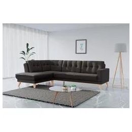 Sit & More Ecksofa SIT & MORE "Lavida L-Form" Sofas Gr. B/H/T: 298cm x 90cm x 198cm, Luxus-Microfaser Euphoria, Ottomane links, ohne Kipper-ohne Bettkasten-4 Rückenkissen-belastbar bis 660 kg, grau (fango) wahlweise mit Kippfunktion und Bettkasten