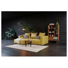 Ecksofa Tom Tailor HOME "HEAVEN CASUAL S" Sofas Gr. B/H/T: 242cm x 85cm x 162cm, Struktur fein TBO, Recamiere links, mit Bettfunktion-mit Bettkasten, gelb (mustard tbo 5) aus der COLORS COLLECTION, wahlweise mit Bettfunktion & Bettkasten