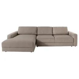 Ecksofa Places of Style "Bloomfield, L-Form" Sofas Gr. B/H/T: 303cm x 84cm x 176cm, Struktur grob, mega-Recamiere links, XL mit Bettfunktion und Bettkasten, beige (portabella) wahlweise mit Bettfunktion und Bettkasten