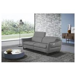 2,5-Sitzer Egoitaliano "Dafne" Sofas Gr. B/H/T: 208cm x 97cm x 108cm, Luxus-Microfaser Lederoptik, mit elektrischer Relaxfunktion, grau (steingrau) mit und ohne elektrischer Relaxfunktion, Kopfteile manuell verstellbar