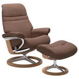 Relaxsessel stressless "Sunrise", braun (schwarz beige q2 faron), B:83cm H:105cm T:74cm, Leder BATICK: BATICK ist ein leicht korrigiertes, durchgefärbtes und genarbtes Möbelleder, bei dem die meisten Unebenheiten und Spuren in der Regel entfernt wurden., Leder PALOMA: PALOMA ist ein durchgefärbtes Semianilin-Möbelleder mit natürlicher Narbung., ROHLEDER Stoff Q2 FARON: Ein fester zuverlässiger Bou