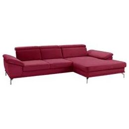 Sit & More Ecksofa SIT&MORE "Scorpio L-Form" Sofas Gr. B/H/T: 311 cm x 85 cm x 181 cm, Luxus-Microfaser ALTARA NUBUCK, mega-Recamiere rechts, mit Sitztiefenverstellung, rot (bordeaux) inklusive Sitztiefenverstellung, wahlweise mit Kopfverstellung