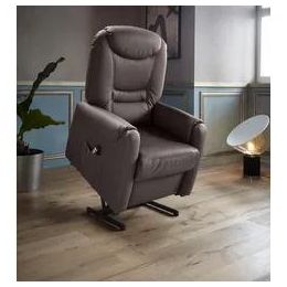 Sit & More TV-Sessel SIT & MORE "Morten", braun (mokka), B:76cm H:113cm T:78cm, Luxus-Kunstleder, NaturLEDER (echtes Rindsleder), Luxus-Microfaser (100% Polyester), Sessel, Fernsehsessel, in Größe M, wahlweise mit Motor und Aufstehhilfe