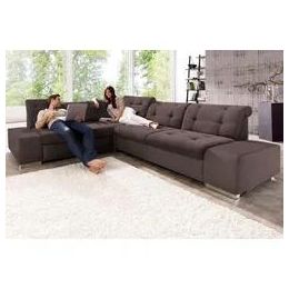 Sit & More Ecksofa SIT & MORE "Pale L-Form" Sofas Gr. B/H/T: 280cm x 84cm x 251cm, Luxus-Microfaser ALTARA NUBUCK, langer Schenkel rechts, ohne Bettfunktion, braun inklusive Kopfteilverstellung, wahlweise mit Bettfunktion