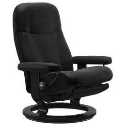 Relaxsessel stressless "Garda" Sessel Gr. Leder BATICK, PowerTM Leg & Back-ohne Akku-Classic Base Schwarz, B/H/T: 85 cm x 100 cm x 77 cm, schwarz (black batick) verstellbar, optional 2-motorisch, Größe M & L, Gestell Schwarz