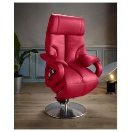 Sit & More TV-Sessel SIT & MORE "Invito" Sessel Gr. NaturLEDER, 2-motorig-mit Aufstehhilfe, Aufstehhilfe, B/H/T: 80cm x 113cm x 80cm, rot (feuerrot) Fernsehsessel Sessel in Größe M, wahlweise mit Motor und Aufstehhilfe