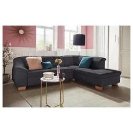 Sit & More Ecksofa SIT & MORE "Santo L-Form" Sofas Gr. B/H/T: 272cm x 82cm x 206cm, Struktur weich, langer Schenkel links, mit Bettfunktion-mit Stauraum, grau (anthrazit) mit Federkern, wahlweise Bettfunktion und Stauraum