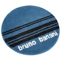 Badematte Bruno Banani "Daniel" Badematten Gr. rund (Ø 80cm), Polyester, blau (petrol) mit Streifen, Badteppich, Badematten auch als 3 tlg. Set erhältlich