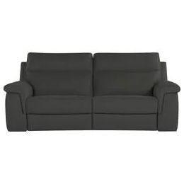 3-Sitzer NICOLETTI HOME "Alan" Sofas Gr. B/H/T: 210 cm x 99 cm x 94 cm, NaturLEDER TORELLO, ohne Relaxfunktion, braun (chocolate) Breite 210 cm, wahlweise mit Relaxfunktion