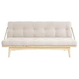 Schlafsofa KARUP DESIGN "Folk" Sofas Gr. B/H/T: 190cm x 90cm x 130cm, Gestell: Natur, beige (hellbeige) aus massiven Kiefernholz, inkl. Futonmatratze