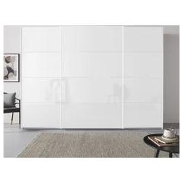 Schwebetürenschrank Rauch "Kleiderschrank Schrank Garderobe TOPSELLER OTELI inkl. Inneneinteilung" Schränke Gr. B/H/T: 315 cm x 229 cm x 62 cm, weiß (weiß, hochglanz weiß) mit 3 Innenschubladen sowie zusätzlichen Einlegeböden MADE IN GERMANY