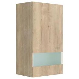 Glashängeschrank Optifit "Roth" Schränke Gr. B/H/T: 50cm x 89,6cm x 34,6cm, Komplettausführung, braun (wildeichefarben/wildeichefarben) Breite 50 cm, 89,6 cm hoch