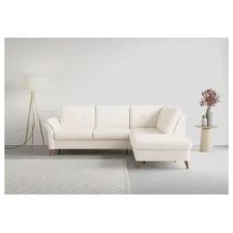 Sit & More Ecksofa SIT & MORE "Göteborg" Sofas Gr. B/H/T: 250cm x 90cm x 226cm, Luxus-Microfaser ALTARA NUBUCK, Ottomane rechts, mit Bettfunktion-mit Bettkasten, beige (creme) Sitztiefenverstellung und Federkern, wahlweise mit Bettfunktion