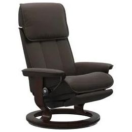 Relaxsessel stressless "Admiral" Sessel Gr. Leder BATICK, PowerTM Leg & Back-ohne Akku-Classic Base Braun, B/H/T: 78 cm x 101 cm x 73 cm, braun (brown batick) verstellbar, optional 2-motorisch, Größe M & L, Gestell Braun