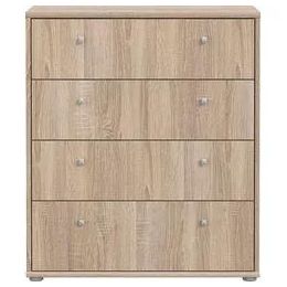 Kommode FORTE "Tempra" Sideboards Gr. B/H/T: 73,7 cm x 85,5 cm x 34,8 cm, 4 St., braun (eiche sonoma) Breite 73,7 cm