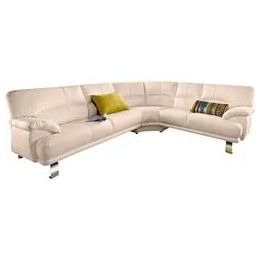 Ecksofa Trendmanufaktur "Cecilia in italienischem Design, modern und komfortabel, L-Form" Sofas Gr. B/H/T: 280cm x 87cm x 240cm, Luxus-Microfaser ALCAZAR, langer Schenkel links, ohne Funktion, beige bequeme Armlehnen, mit langem Schenkel