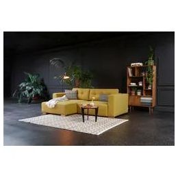 Ecksofa Tom Tailor HOME "HEAVEN CHIC S" Sofas Gr. B/H/T: 242cm x 85cm x 162cm, Struktur fein TBO, Recamiere links, ohne Bettfunktion-ohne Bettkasten, gelb (mustard tbo 5) aus der COLORS COLLECTION, wahlweise mit Bettfunktion & Bettkasten