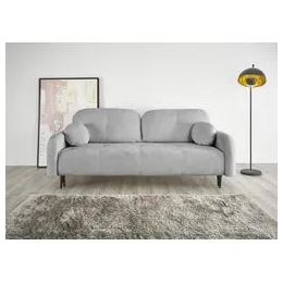 2,5-Sitzer LEONIQUE "BLAISE" Sofas Gr. B/H: 230cm x 95cm, grau (hellgrau) nachts: Schlafsofa (Liegefläche 140200 cm), tagsüber 3-Sitzer-Sofa