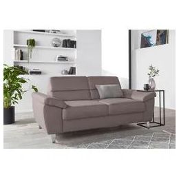 Sit & More 2,5-Sitzer SIT & MORE "Sorano" Sofas Gr. B/H/T: 188cm x 88cm x 91cm, Flachgewebe, grau (hellgrau) Breite 188 cm