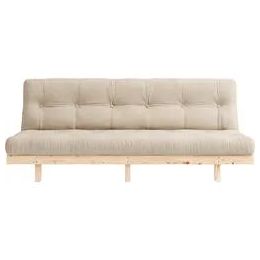 Schlafsofa KARUP DESIGN "Lean" Sofas Gr. B/H/T: 190 cm x 73 cm x 99 cm, Baumwollmix, beige mit Bettfunktion und Futonmatratze