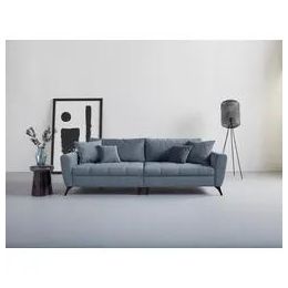 Big-Sofa Inosign "Lörby" Sofas Gr. B/H/T: 264cm x 90cm x 107cm, Aqua Clean Pascha, Aqua Clean Pascha, blau (blaugrau) Belastbarkeit bis 140kg pro Sitzplatz, auch mit Aqua clean-Bezug