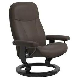 Relaxsessel stressless "Garda", braun (braun batick), B:85cm H:100cm T:77cm, Sessel, mit Classic Base, Größe L, Gestell Schwarz