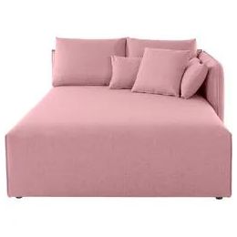 Ottomane Andas "Nöre" Sofas Gr. B/H/T: 138cm x 86cm x 168cm, Struktur fein, Ottomane rechts, rosa (rosé) Lounge-Modul - zum eigenen Zusammenstellen, Breite 138cm, Tiefe 168cm