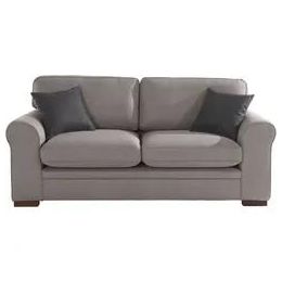 2-Sitzer Home Affaire "Broughton" Sofas Gr. B/H/T: 203 cm x 92 cm x 94 cm, Struktur fein, beige weicher Sitzkomfort, incl. 2 Zierkissen, Keder