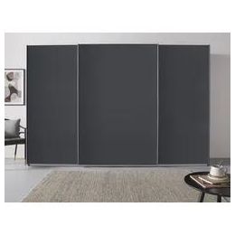 Schwebetürenschrank Rauch "Kleiderschrank Schrank Garderobe TOPSELLER OTELI inkl. Inneneinteilung" Schränke Gr. B/H/T: 315 cm x 210 cm x 62 cm, grau (graumetallic) mit 3 Innenschubladen sowie zusätzlichen Einlegeböden MADE IN GERMANY