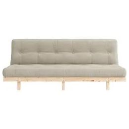 Schlafsofa KARUP DESIGN "Lean" Sofas Gr. B/H/T: 190cm x 73cm x 99cm, Baumwollmix, beige (leinen) mit Bettfunktion und Futonmatratze