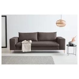 3-Sitzer OTTO products "Finnja" Sofas Gr. B/H/T: 247cm x 83cm x 103cm, Struktur fein, braun 3-Sitzer-Sofa Sofas mit Recycling-Bezug