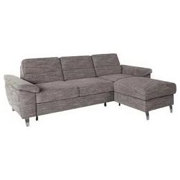 Sit & More Ecksofa SIT & MORE "Sorano L-Form" Sofas Gr. B/H/T: 250cm x 88cm x 161cm, Struktur grob, Recamiere rechts, mit Bettfunktion-mit Bettkasten, grau wahlweise mit Bettfunktion und Bettkasten