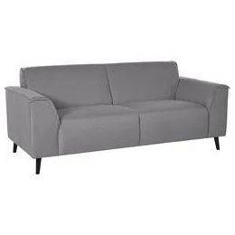 2,5-Sitzer DOMO collection "Amora" Sofas Gr. B/H/T: 193cm x 81cm x 90cm, Struktur fein, Mit Federkern, grau (hellgrau) mit Federkern