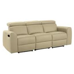 3-Sitzer Home Affaire "Sentrano" Sofas Gr. B/H/T: 209cm x 82cm x 98cm, Kunstleder, manuelle Relaxfunktion-ohne USB-Anschluss, beige (creme) auch mit elektrischer Funktion USB-Anschluß, in 4 Bezugsvarianten