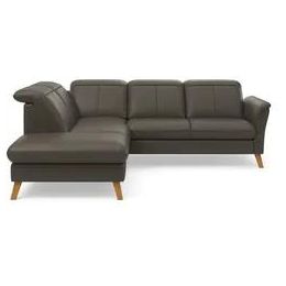 Sit & More Ecksofa SIT & MORE "Romero L-Form", grau (anthrazit), B:250cm H:91cm T:220cm, 100% Polyester, Sofas, wahlweise mit oder ohne TV-Funktion, Bettfunktion, Bettkasten