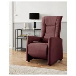 Sit & More TV-Sessel SIT & MORE "Melissa" Sessel Gr. Soft clean, elektrisch verstellbar, mit 2 Motoren, mit kabelgebundener Fernbedienung und Akku, B: 71 cm, rot (bordeaux) wahlweise elektrisch oder manuell verstellbar, optional Aufstehhilfe