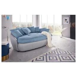 Big-Sofa Inosign "Aruba" Sofas Gr. B/H/T: 238cm x 79cm x 140cm, Microfaser-Feinstruktur, blau (azure / argent) grosszügiges, gemütliches Megasofa XXL