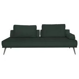 Recamiere furninova "Alexa Daybed" Sofas Gr. B/H/T: 202 cm x 40 cm x 102 cm, Luxus-Microfaser, grün (emerald) Longchair Daybed inklusive 2 Rückenkissen, Stützkissen und 1 Armlehnkissen