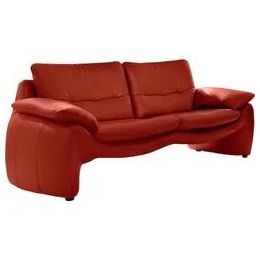 2-Sitzer Places of Style "Luna" Sofas Gr. B/H/T: 185cm x 80cm x 88cm, NaturLEDER LongLife300, rot in einzigartiger Optik