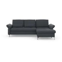 Ecksofa Inosign "Palm Beach L-Form", grau (dunkelgrau), B:269cm H:89cm T:175cm, 98%Polyester, 2%Polyamid, Sofas, Federkern, mit Sitztiefenverstellung, wahlweise mit Bettfunktion