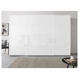 Schwebetürenschrank Rauch "Kleiderschrank Schrank Garderobe TOPSELLER OTELI inkl. Inneneinteilung" Schränke Gr. B/H/T: 315 cm x 210 cm x 62 cm, weiß (weiß, hochglanz weiß) mit 3 Innenschubladen sowie zusätzlichen Einlegeböden MADE IN GERMANY