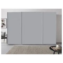 Schwebetürenschrank Rauch "Kleiderschrank Schrank Garderobe TOPSELLER OTELI inkl. Inneneinteilung" Schränke Gr. B/H/T: 315 cm x 210 cm x 62 cm, grau (seidengrau) mit 3 Innenschubladen sowie zusätzlichen Einlegeböden MADE IN GERMANY