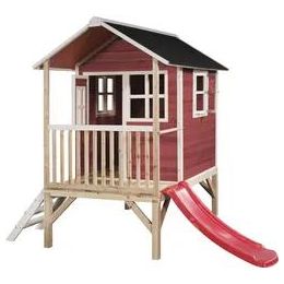 Spielturm EXIT "Loft 300" Spieltürme rot (rot, weiß, natur) Kinder BxTxH: 185x260x255 cm