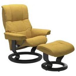 Relaxsessel stressless "Mayfair" Sessel Gr. ROHLEDER Stoff Q2 FARON, Classic Base Schwarz, Relaxfunktion-Drehfunktion-PlusTMSystem-Gleitsystem, B/H/T: 88 cm x 102 cm x 77 cm, gelb (yellow q2 faron) mit Classic Base, Größe S, M & L, Gestell Schwarz