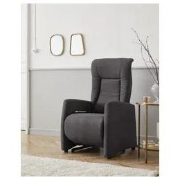 Sit & More TV-Sessel SIT & MORE "Melissa", grau (fango), B:71cm, 100% Polyester, Sessel, wahlweise elektrisch oder manuell verstellbar, optional Aufstehhilfe