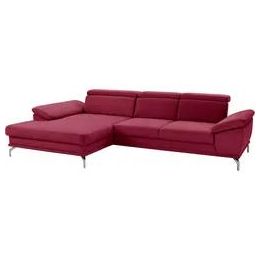 Sit & More Ecksofa SIT & MORE "Scorpio L-Form" Sofas Gr. B/H/T: 311cm x 85cm x 181cm, Luxus-Microfaser ALTARA NUBUCK, mega-Recamiere links, mit Sitztiefenverstellung, rot (bordeaux) inklusive Sitztiefenverstellung, wahlweise mit Kopfverstellung