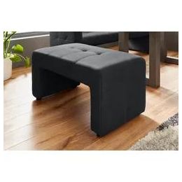 Polsterhocker exxpo - SOFA FASHION Hocker Gr. B/H/T: 100cm x 49cm x 54cm, Microfaser, schwarz Breite 100 cm