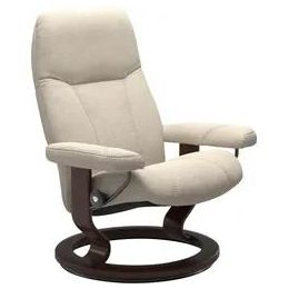 Relaxsessel stressless "Consul", beige (beige jasmine), B:76cm H:100cm T:71cm, Leder BATICK: BATICK ist ein leicht korrigiertes, durchgefärbtes und genarbtes Möbelleder, bei dem die meisten Unebenheiten und Spuren in der Regel entfernt wurden., Leder PALOMA: PALOMA ist ein durchgefärbtes Semianilin-Möbelleder mit natürlicher Narbung., ROHLEDER Stoff Q2 FARON: Ein fester zuverlässiger Bouclu00e9 mi